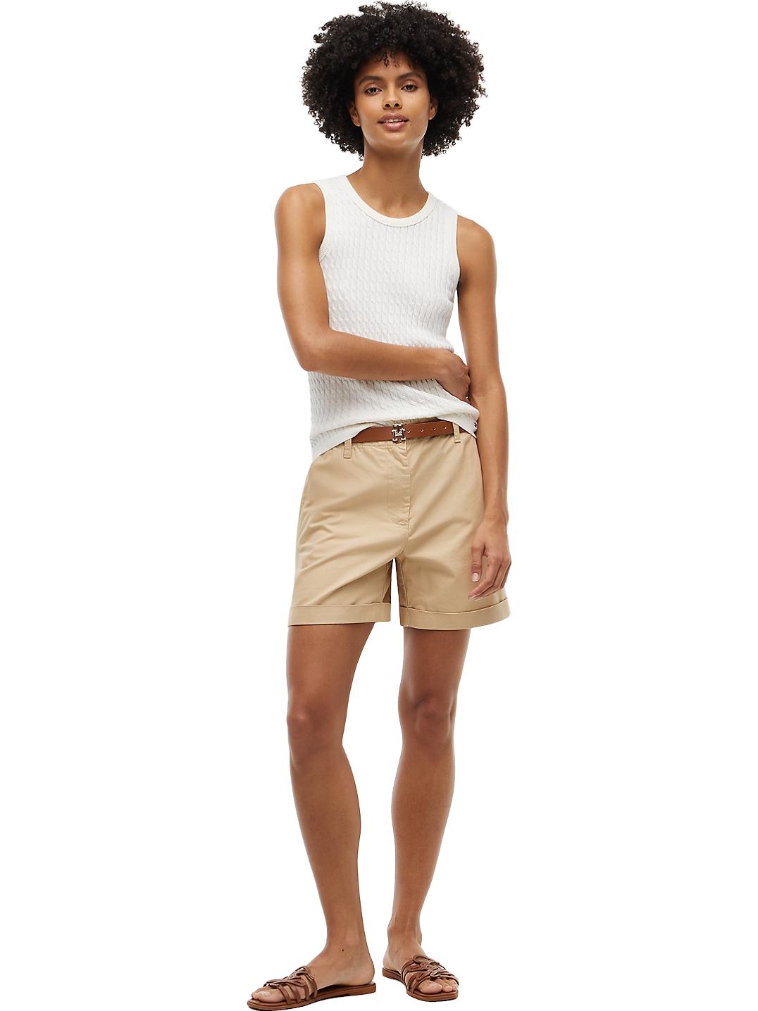 TOMMY HILFIGER women's lightweight twill 5 chino short -